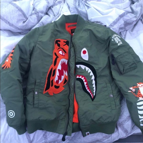 Bape | Jackets & Coats | Authentic Bape Bomber Jacket | Poshmark